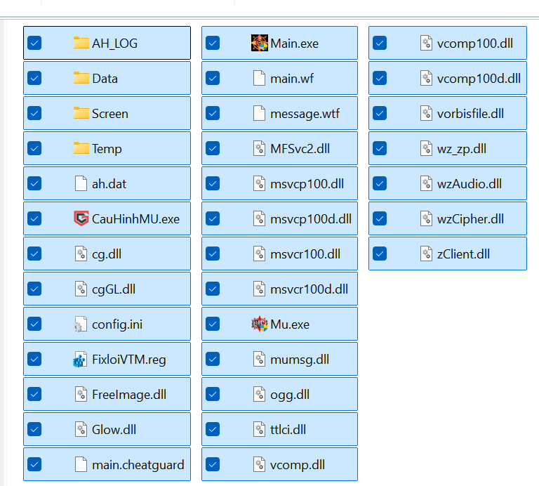 Cách 2: Vào thư mục chứa game bằng File Explorer , Chọn tất cả các file ...